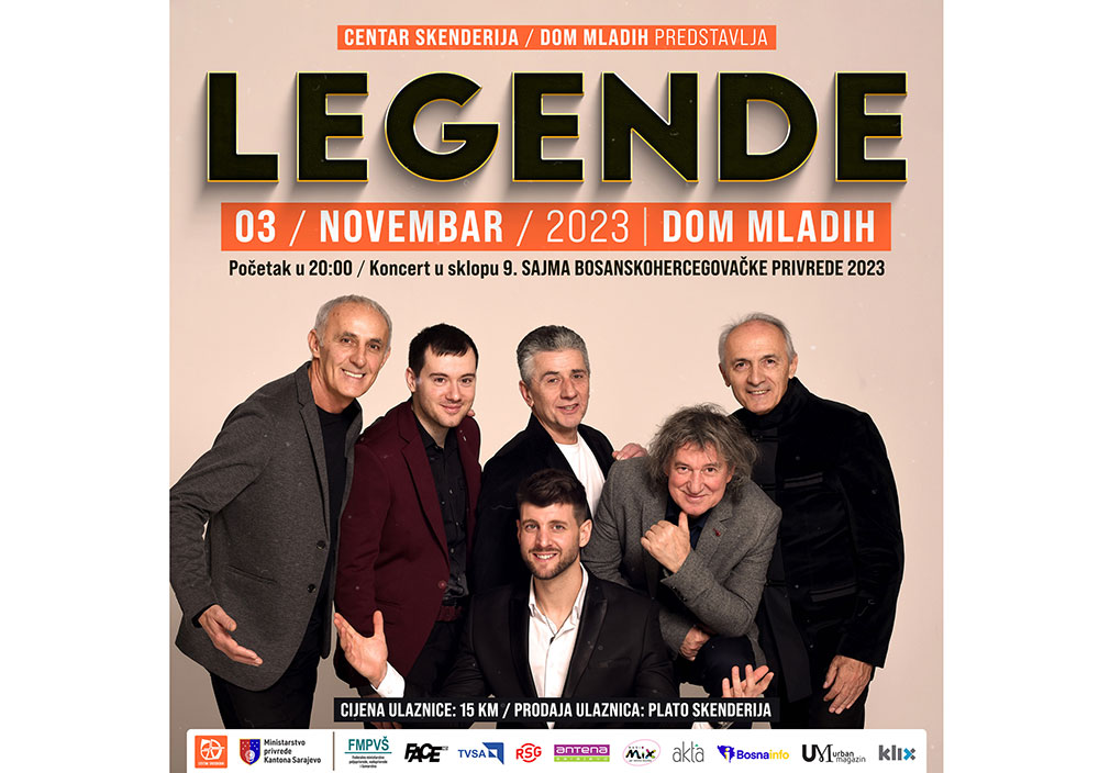 Večers koncert grupe Legende u Domu mladih