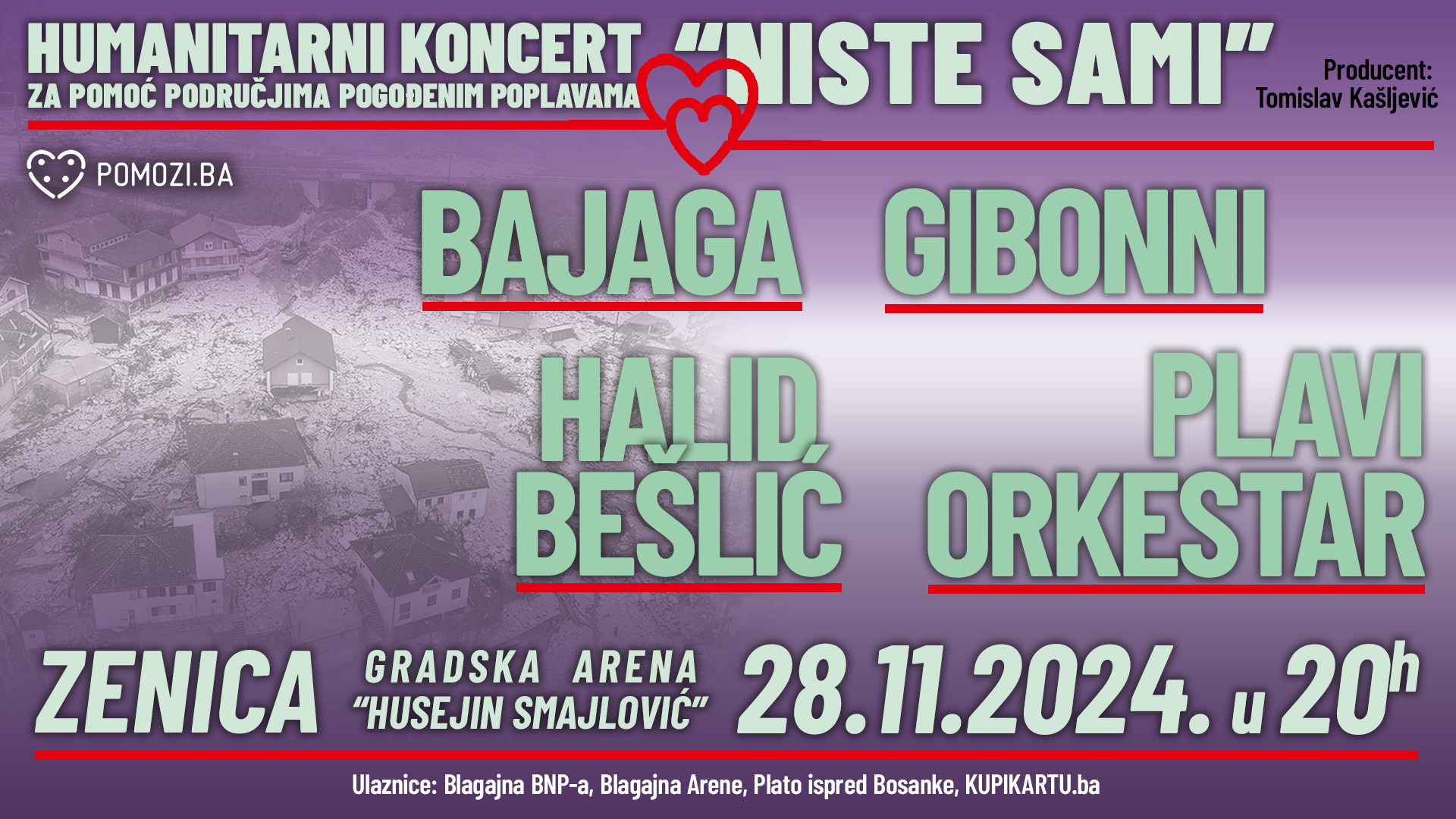 Humanitarni koncert za pomoć područjima pogođenim poplavama -“Niste sami”