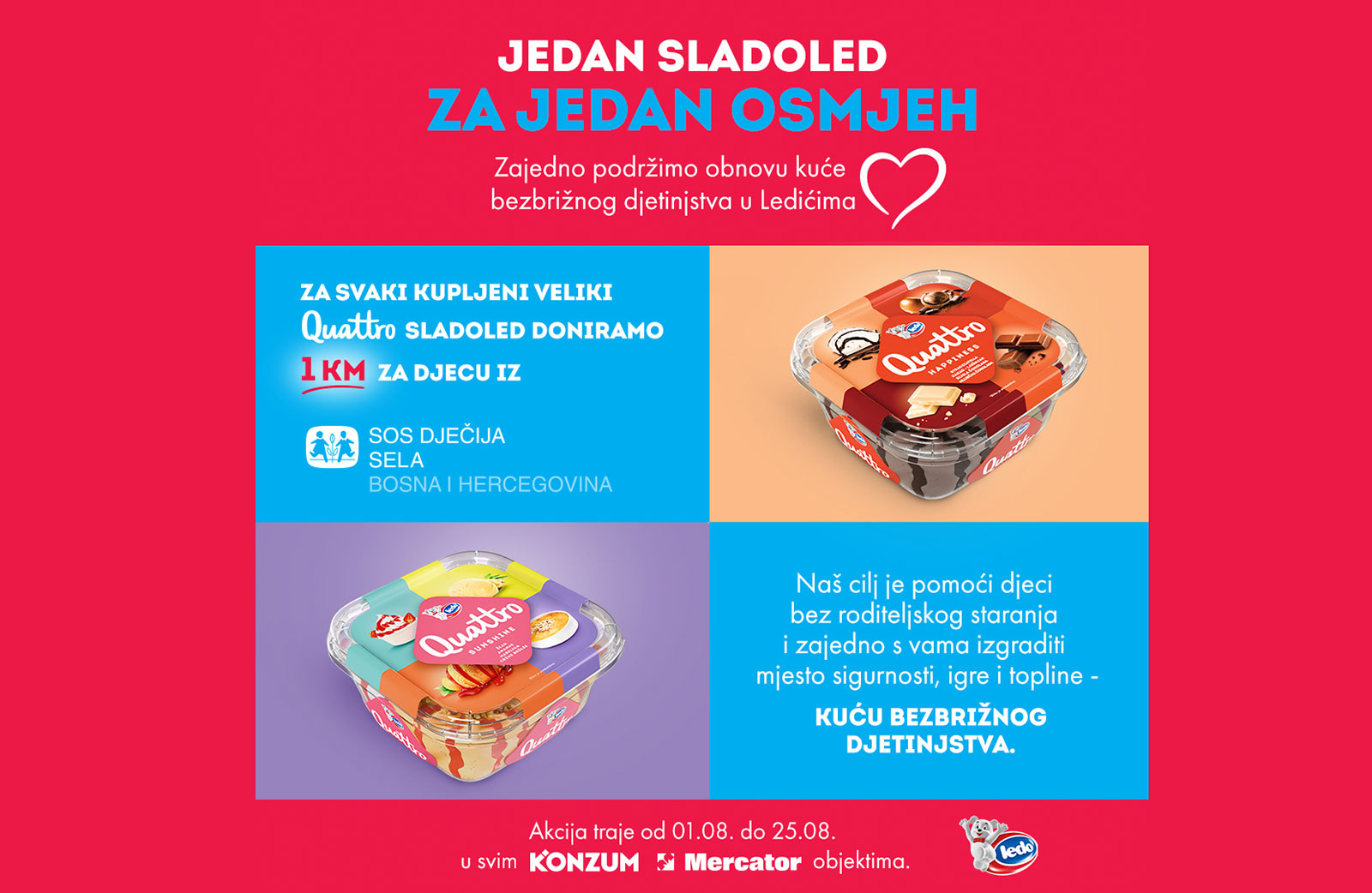 Jedan sladoled za jedan osmijeh: Sa Ledom gradimo osmijehe u Ledićima ...